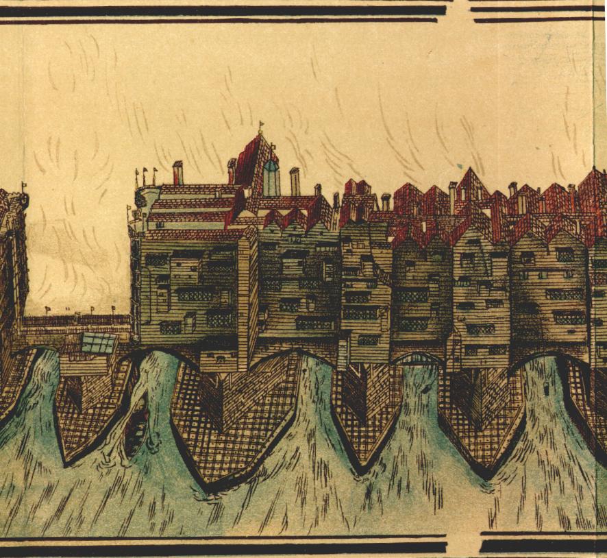 Shakespeare's Sonnets. Shakespeare's London. View of London Bridge in ...